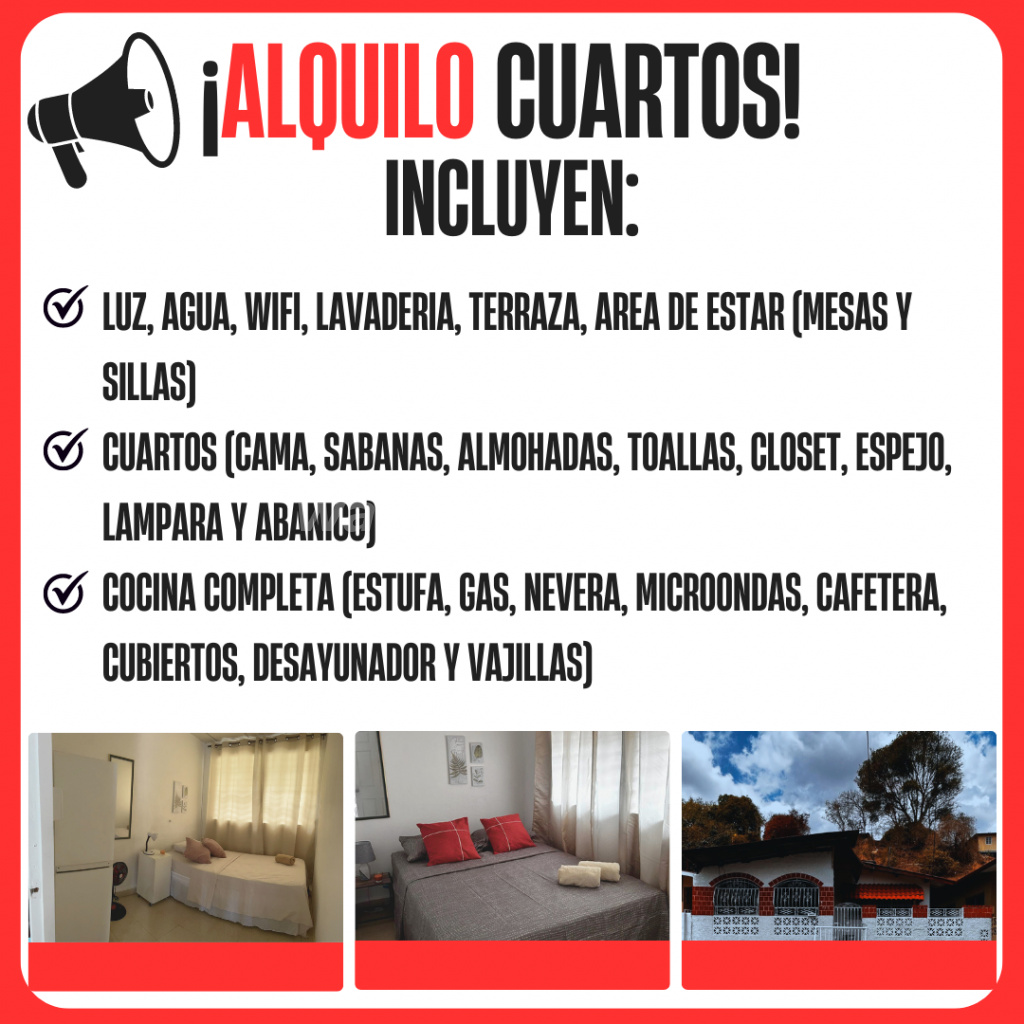 Alquilo Bellos Cuartos Completamente Amoblados y areas compartidas TODO ...